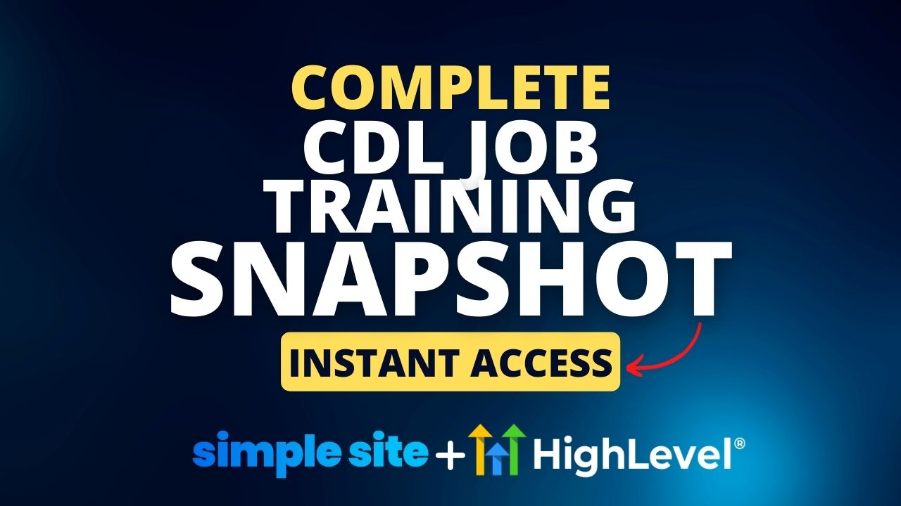 CDL Job Training - The Marketer's Toolkit for Go High Level